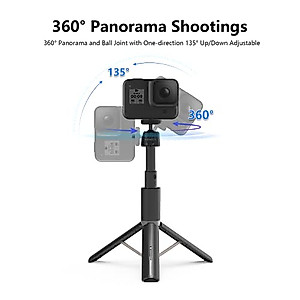WEWATCH Projector Pocket Tripod Stand - PS101 12 inch Lightweight Tripod Stand, Compact, Aluminum Alloy Portable Projector Stand with 360° Ball Head for Projectors, Cell Phone, IP Camera and Webcam