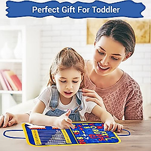 DEMAM Preschool Montessori Toddler Busy Board for 3-6 Year Old,Preschool Learning Activities Toys, Sensory Board for Fine Basic Dress Motor Skills,Autism Basic Life Skills&Travel Toys Old Boys/Girls