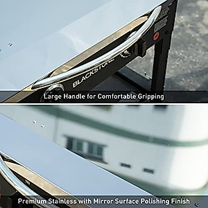 Stanbroil 28 Inch Stainless Steel Flat Top Grill Cover with Handle for Blackstone 28” Front or Rear Grease Griddle and Other Similar Grills