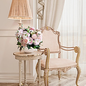 ASTRYAS Artificial Flowers, 2 Pcs Pink Peonies Fake Peony Flowers Light Pink Silk Peonies Arrangements for Home Office Party Wedding Decoration