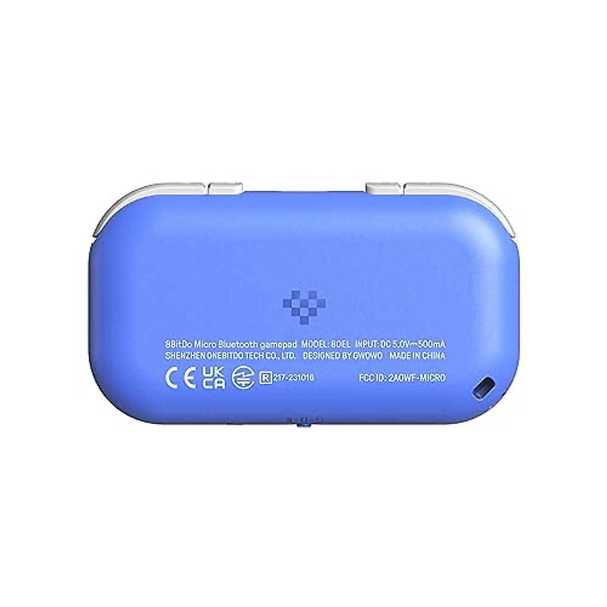 8Bitdo Micro Bluetooth Gamepad Pocket-sized Mini Controller for Switch, Android, and Raspberry Pi, Supports Keyboard Mode (Blue)