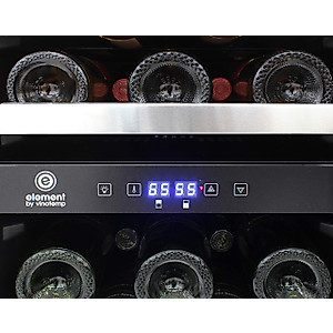 Vinotemp 28-Bottle Dual-Zone Wine Cooler (Stainless)