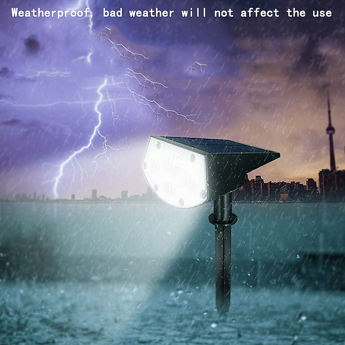 ZHUANYIYI Outdoor Solar Lawn Spotlights, Garden Wall-Mounted Landscape Lighting, All-Weather Home Garden Pavement Waterproof Decorative Lights