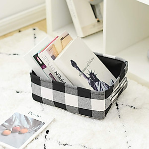 INough Christmas Buffalo Plaid Storage Basket Low Gifts Baskets Christmas Basket for Kids Collapsible Toy Basket Farmhouse Decor Christmas Gifts Toy Box for Baby/Office/Bedroom