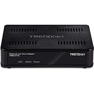 TRENDnet Ethernet Over Coax Adapter, Backward Compatible with MoCA 2.0, TMO-311C (Renewed)