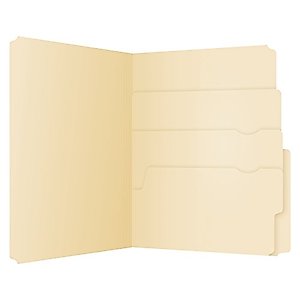 Pendaflex Divide It Up File Folders, Letter Size, Manila, 24/Pack (10770)