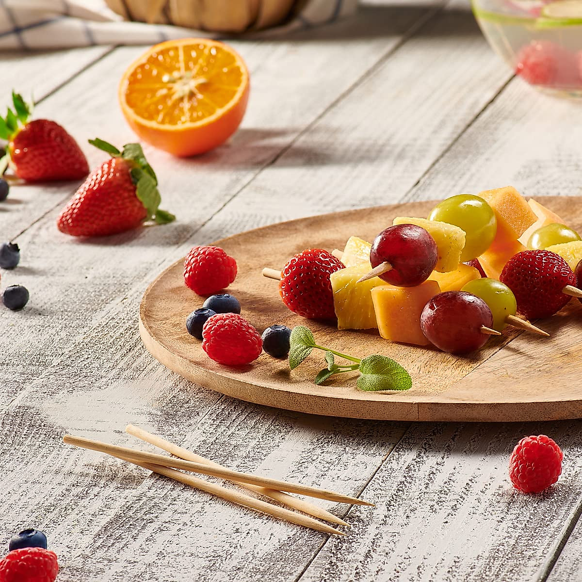 Comfy Package [100 Count] 6 Inch Bamboo Wooden Skewers For Grilling, Shish Kabob, Fruits, Appetizers, and Cocktails