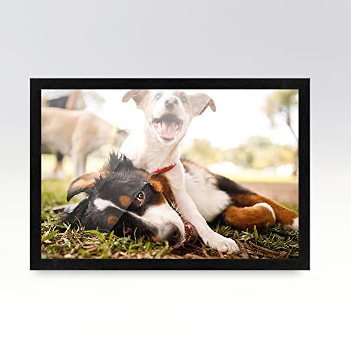 36x14 Frame Black Real Wood Picture Frame Width 0.75 Inches | Interior Frame Depth 0.5 Inches | Gun Metal Traditional Photo Frame Complete with UV Acrylic, Foam Board Backing & Hanging Hardware