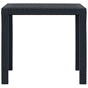 MBFLUUML Outdoor Patio Furniture, Patio Dining Sets, 5 Piece Patio Dining Set Plastic Anthracite Rattan Look Suitable for Patio, Porch, Backyard, Balcony.