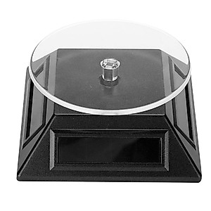 Antilog Jewelry Display Stand, Solar Showcase 360 Degrees Turntable Rotating Watch Phone Jewelry Organizer Display Stand(Black)