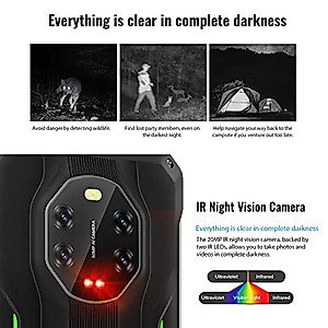 Rugged Smartphone, Blackview BV8800, 8GB+128GB, 8380mAh Battery with 33W Fast Charge, 4G Dual Sim Unlocked Cell Phones, 50MP+16MP+8MP+2MP+20MP IR Rear Camera, 6.58“FHD Display, IP68 & IP69K Waterproof