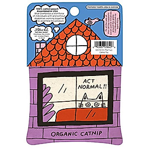 Blue Q Busted! Oh Shit, It's The Fuzz! Catnip Cat Toy. Premium Organic Catnip Grown in The USA, 100% Cotton Pouches, Kitty Graphics Sure to Delight Every Cat-Keeper.