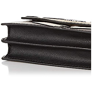 Karl Lagerfeld Paris womens Maybelle Flap Crossbody Cross Body, Wht/Black, One Size US