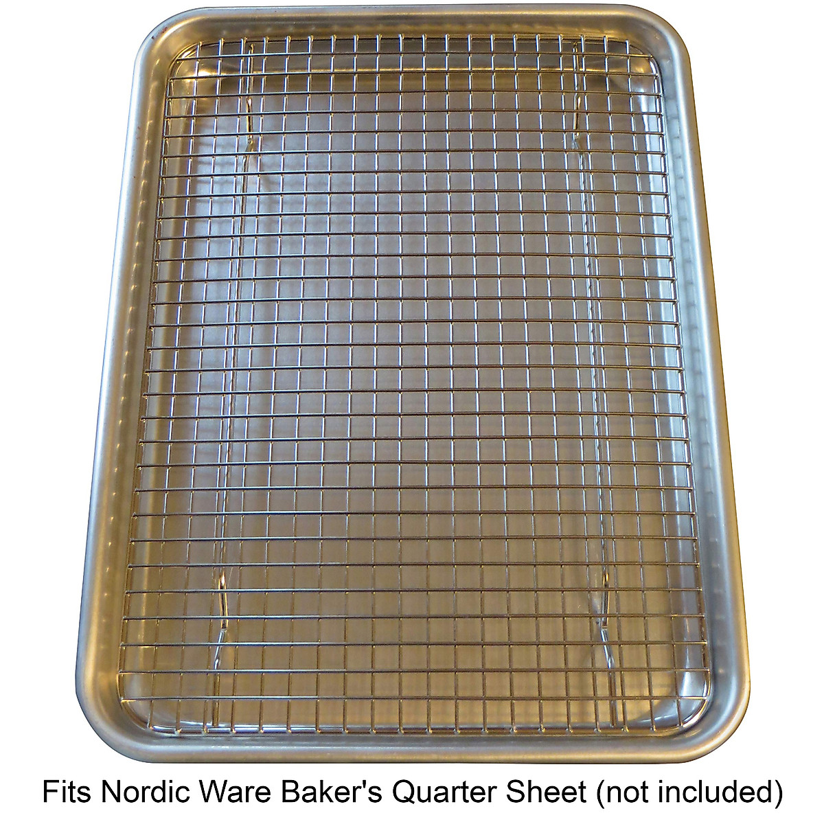 Hamilton Housewares Stainless Steel Cooling Rack - Heavy Duty and Oven Safe, Good for Cooling, Baking and Roasting - Perfect for Cookies, Cakes & More - Fits Perfectly in Quarter Sheet Pan(8.5" x 12")