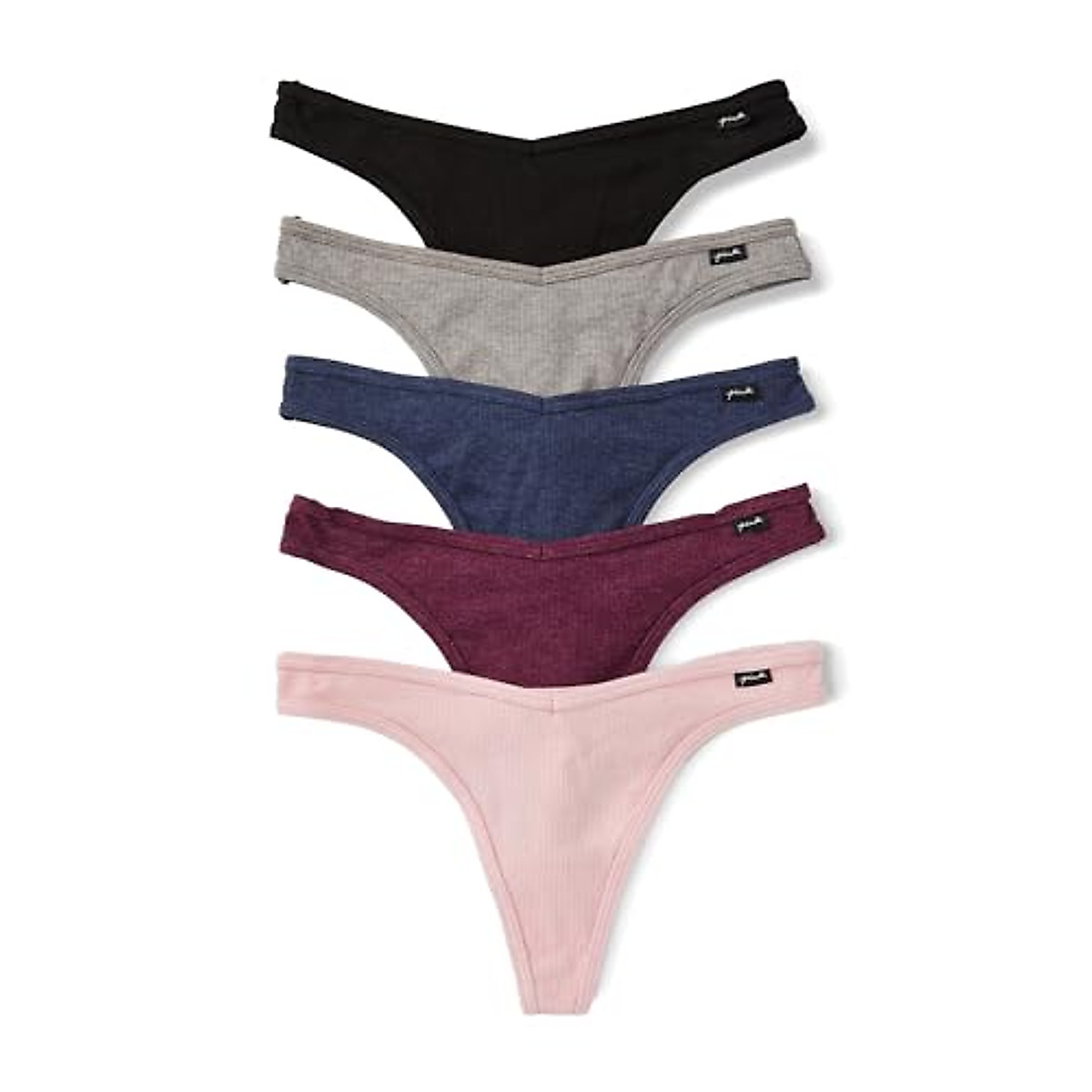 Victoria's Secret PINK Women's Cotton Thong Underwear, Panties for Women, Neutral, (S)