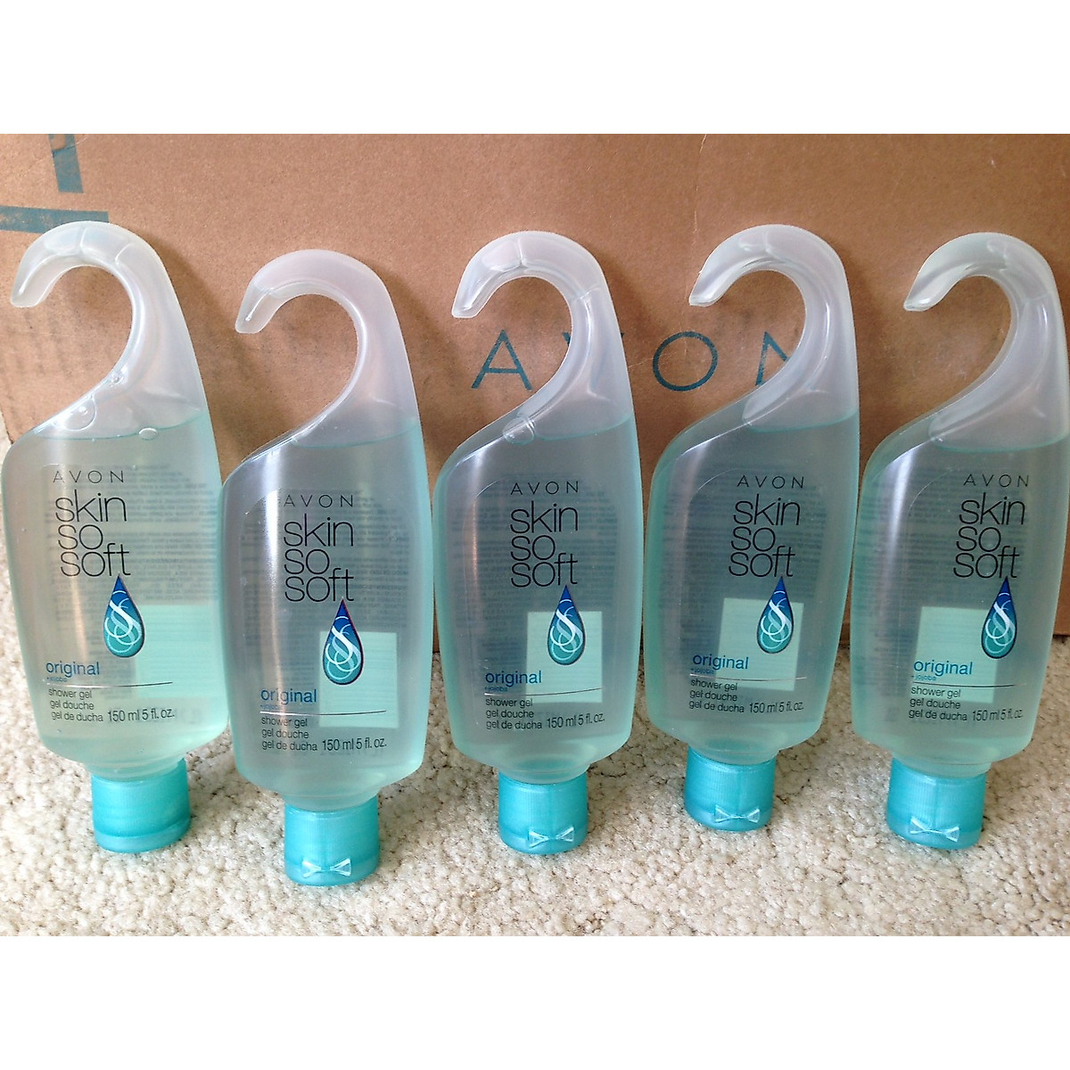 Avon Skin So Soft Original Scent Moisturizing Shower Gel, (Skin So Soft Original), 5 Fl Oz (Pack of 5)