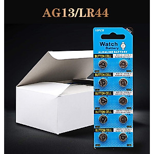 Cotchear 20Pcs AG13 LR44 357A S76E G13 Alkailine Button Cell Battery Batteries1.5V Button Coin Batteries