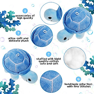 Skylety 12 Pieces Christian Charity Donation Supplies Mini Turtle Stuffed Toy Soft Turtle Animal Plush Toys Turtle Cute Stuffed Animal for Adults Birthday Party Decorations(Simple Style)