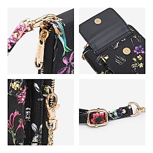 Dasein Crossbody Bag Phone Purse Handbag for Women Shoulder Bag Credit Card Wristlet Wallet with Multi Pockets