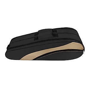 ITODA Tennis Racquet Cover Bag, Sports 3-6 Rackets Paddle Badminton Carry Case Dustproof Waterproof Separation Shoes Pocket Storage Outdoor Bag with Adjustable Shoulder Strap