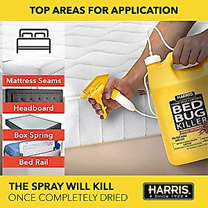HARRIS Bed Bug Killer, Liquid Spray with Odorless and Non-Staining Formula (Gallon)