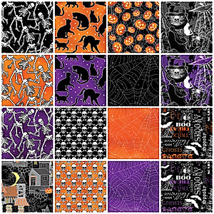 Kanvas Studio Halloween Spirit 10X10 Pack 42 10-inch Squares Layer Cake Benartex 10 Inches HAL10PK 0