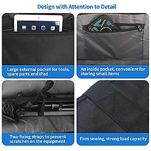 HEMMOTOP Tripod Bag, 31.5x8.3x8.3in Tripod Carrying Case Heavy Duty, Mic Stand Bag with Double Zipper Tent Pole Bag with Large External Pocket Fits Tripod/Micphone stand up to 31 Inches