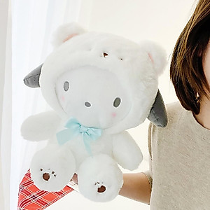 Cartoon Kawaii White Bear Cross-Dressing Series Plush,Soft Plush Doll Cute Soft Toys, Plush Pillow Stuffed Animals Toy Birthday Gifts for Girls Kids (WhiteBear-D-8in)