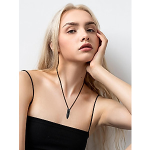 zeqingjw Bullet Urn Necklace for Ashes Memorial Cremation Jewelry Ash Holder Keepsake Jewelry for Pet/Human(Black)