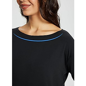 baleaf Women's Long Sleeve Workout Tops Active Running Shirts Loose Fit Quick Dry Athletic Yoga Tee Shirts Lightweight Casual Fall Black M