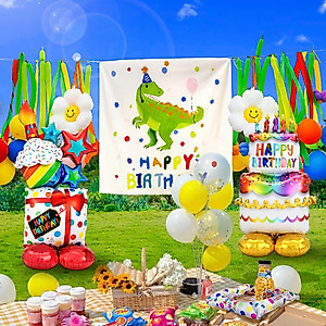Happy Birthday Balloon Large Size Standing Birthday Balloon，Birthday Party Decorations Supplies Birthday Cake Balloon and Birthday Gift Balloon
