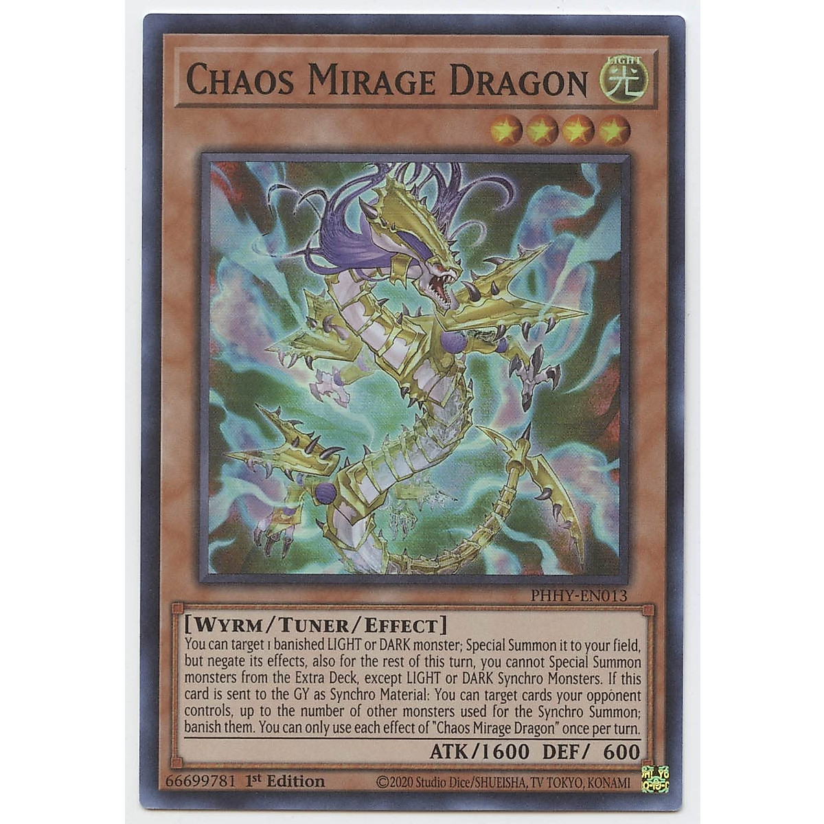 Chaos Mirage Dragon - PHHY-EN013 - Super Rare - 1st Edition