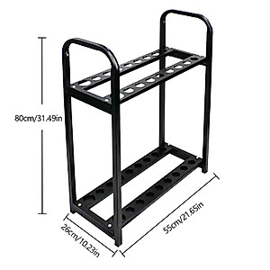 Golf Club Organizer Rack Golf Club Display Stand Rack Holder Shelf Golf Display Rack Premium Metal Golf Putter Stand Holds 9/18/27 Clubs (18 Holds)