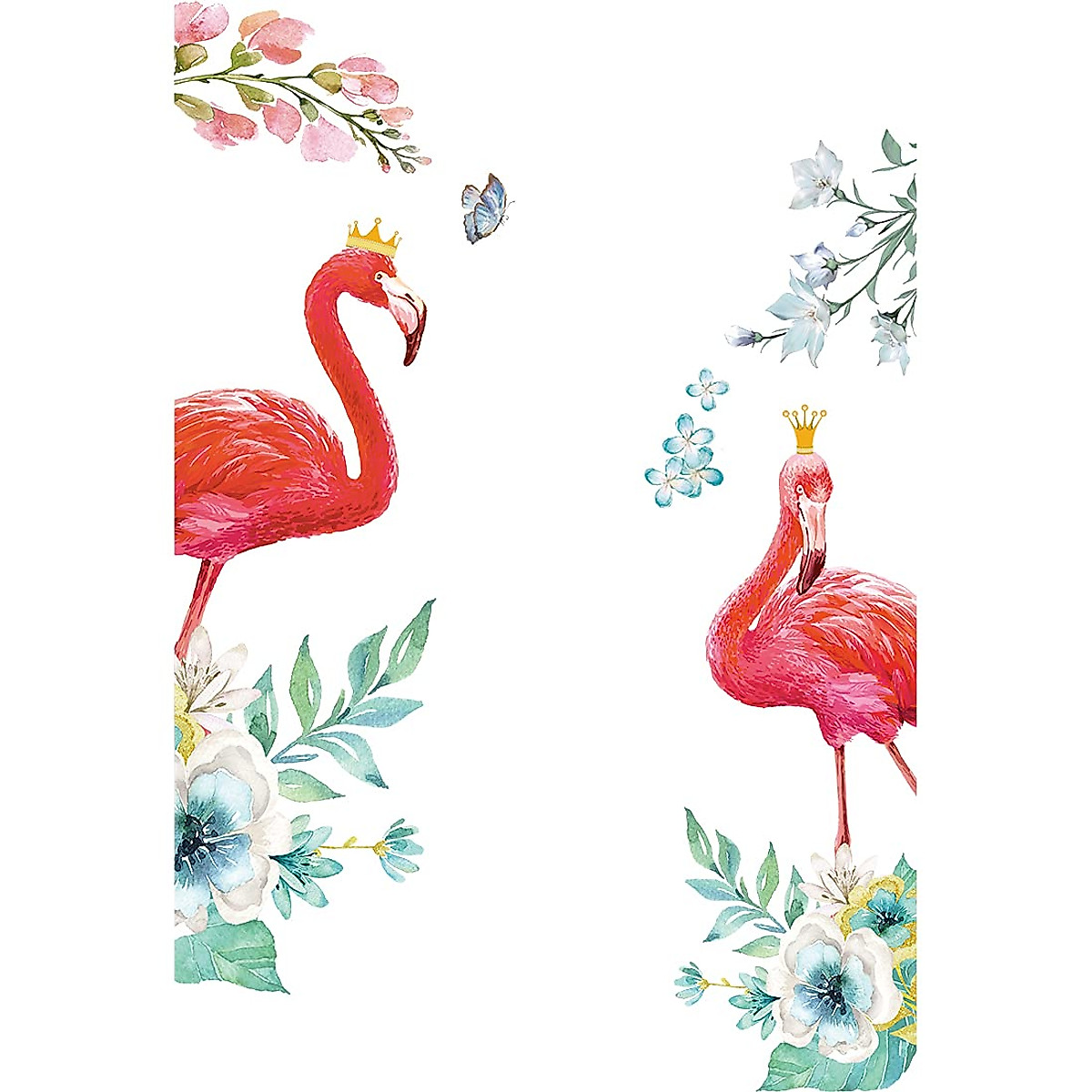 ZHUANGSHI Cartoon Wall Stickers 2sheets Tropical Decor for Boys Kids Bedroom Bathroom Wallpaper Birthday Party Supplies