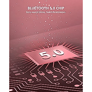 HROEENOI Active Noise Cancelling Wireless Bluetooth Over-Ear Headphones, Memory Foam Ear Cups, Quick Charge for 40H Playtime, Ideal for Travel, Home Office, Gym Workouts -Pink