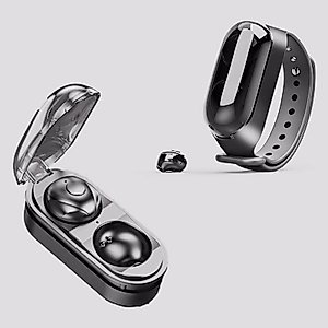 Xmenha Black Invisible Earbuds Wireless for Sleep Tiny Mini Hidden Earbuds Smallest for Work Small Earplug Headphones Small Ears Women Workout Gaming Earbud Earphones Auriculares
