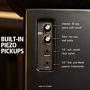 Meinl Percussion Pickup Vertical Subwoofer Bass Cajon Box Drum with Snares and Electronics for Amp or PA System — NOT Made in China — Play with Your Hands, Baltic Birch, 2-Year Warranty (PSUBCAJ6B)