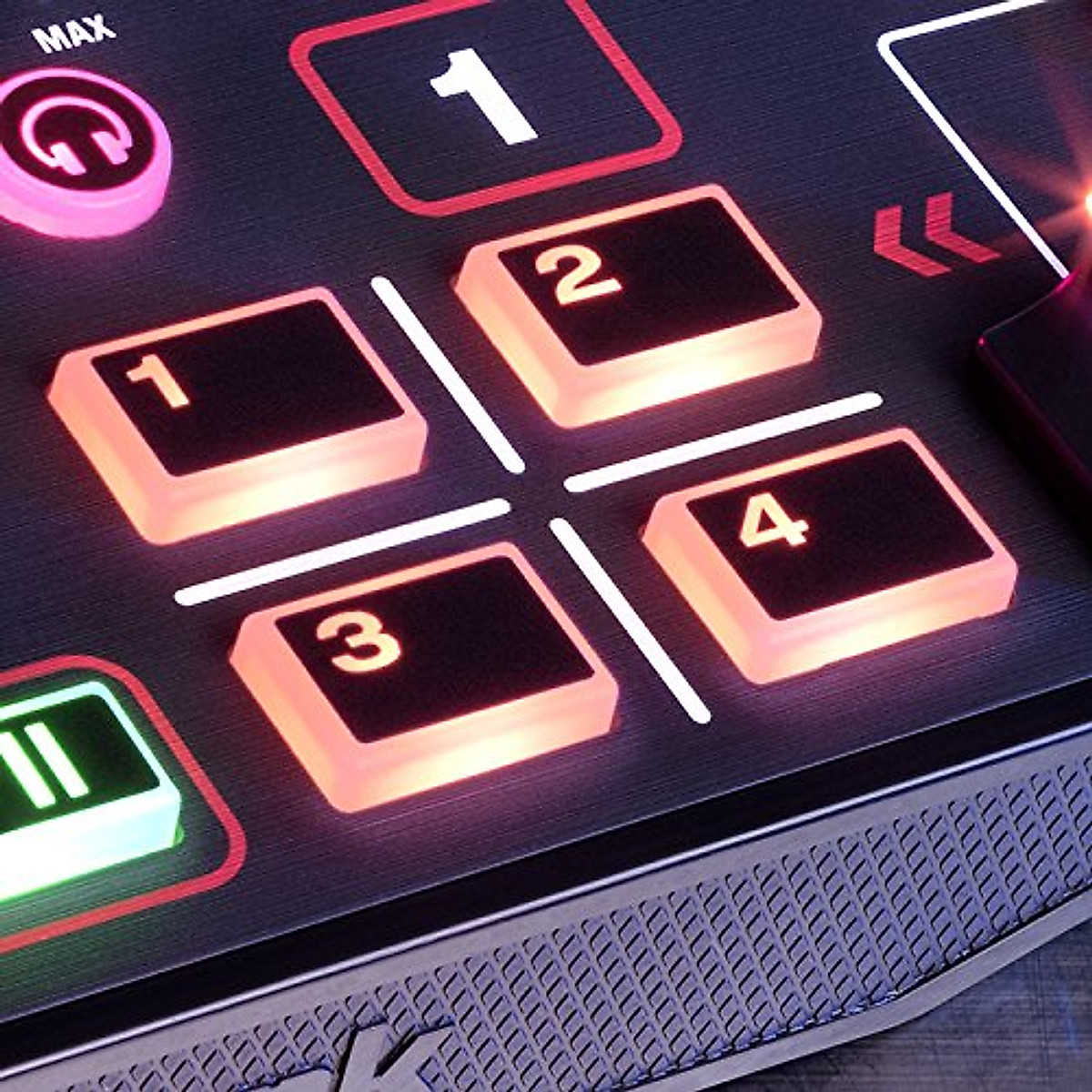 Numark DJ2GO2 | Ultra Portable Two Channel DJ Controller for Serato DJ Intro Featuring A Built In Audio Interface With Headphone Cueing, Pad Performance Controls, Crossfader and Jogwheel