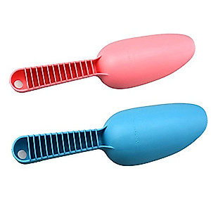 Annymall Composite Muti-Functional Scoop, 2 Piece Plastic Homegrown Gardening Tool Flowerpot Shovel Scoop, Pet's Food Scoop, Beach Sand Shovel 10‘’