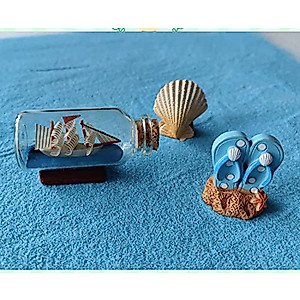 HYG Fairy Garden Accessories, Miniature Kit, Undersea Paradise, Mini Ocean Assesseries, Seabed Scenery Accessories Outdoor Figurines Set (a) a 8*8*9 2110111905