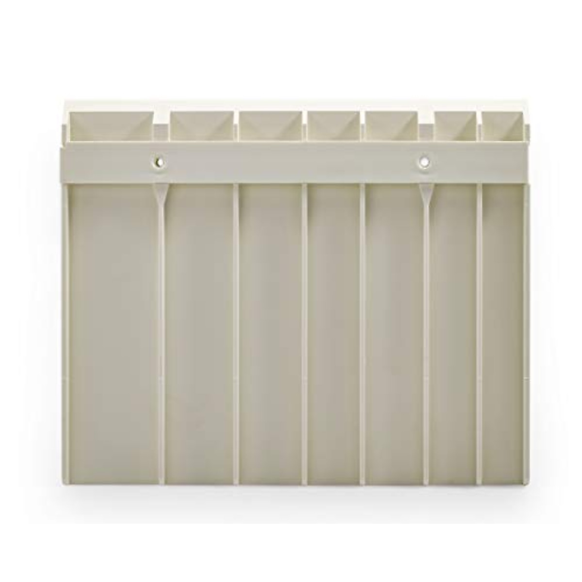 Camco Knife Safe - Securely Mounts on Wood or Metal Surfaces, Holds 7 Cooking and Carving Knives, Organize and Store Knives While Creating Space - (9" x 11") Beige (43583)