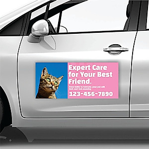 Custom Vehicle Magnets Magnetic sign With Custom Lettering 12" X 24" (Set of 2) - Landscape, Construction, Handy man, Plumbing, car repair shop Full Color