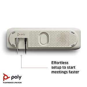 Poly - Sync 60 Smart Speakerphone for Conference Rooms (Plantronics) - Connect to PC/Mac via Combined USB-A/USB-C Cable, Smartphones via Bluetooth - Works with Teams (Certified), Zoom & More