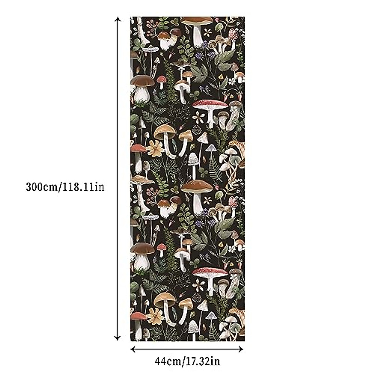 Adhesive Shelf Liner,Boho Mushroom Contact Paper for Cabinets,Vinyl Film Decorative Drawer Liner for Bedroom Dresser Sticker 17.3 inch x 118 inch (Boho Mushroom, 17.3 inch x 118 inch)