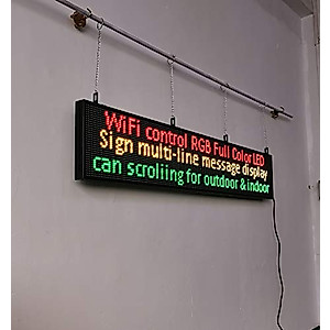 PH10 mm 77"x14" LED Sign Programmable LED Signs Full Color Scrolling Led Display High Brightness indoor LED Advertising Display Board
