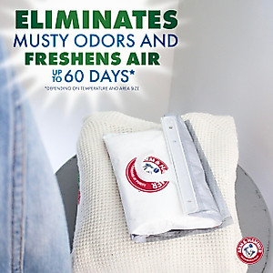 Arm & Hammer Essentials Hanging Moisture Absorber and Odor Eliminator, 17.5 oz., 3 Pack, Fragrance Free, Moisture Absorbers for Closets, Laundry Rooms and Bedrooms, Long-Lasting Freshness