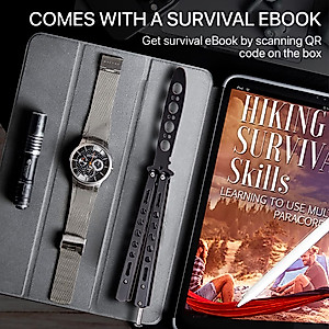 GOOD WORKER Butterfly Trainer – Balisong Trainer – Practice Butterfly – Balisong Butterfly Knives NOT Real NOT Sharp Blade – Black Dull Trick Butterfly – Butter Fly Training CSGO K10-B