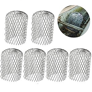 Dele 6pcs Gutter Guards 3 Inch Expand Aluminum Filter Strainers. Downspout Protectors Stops Blockage Leaves Debris.
