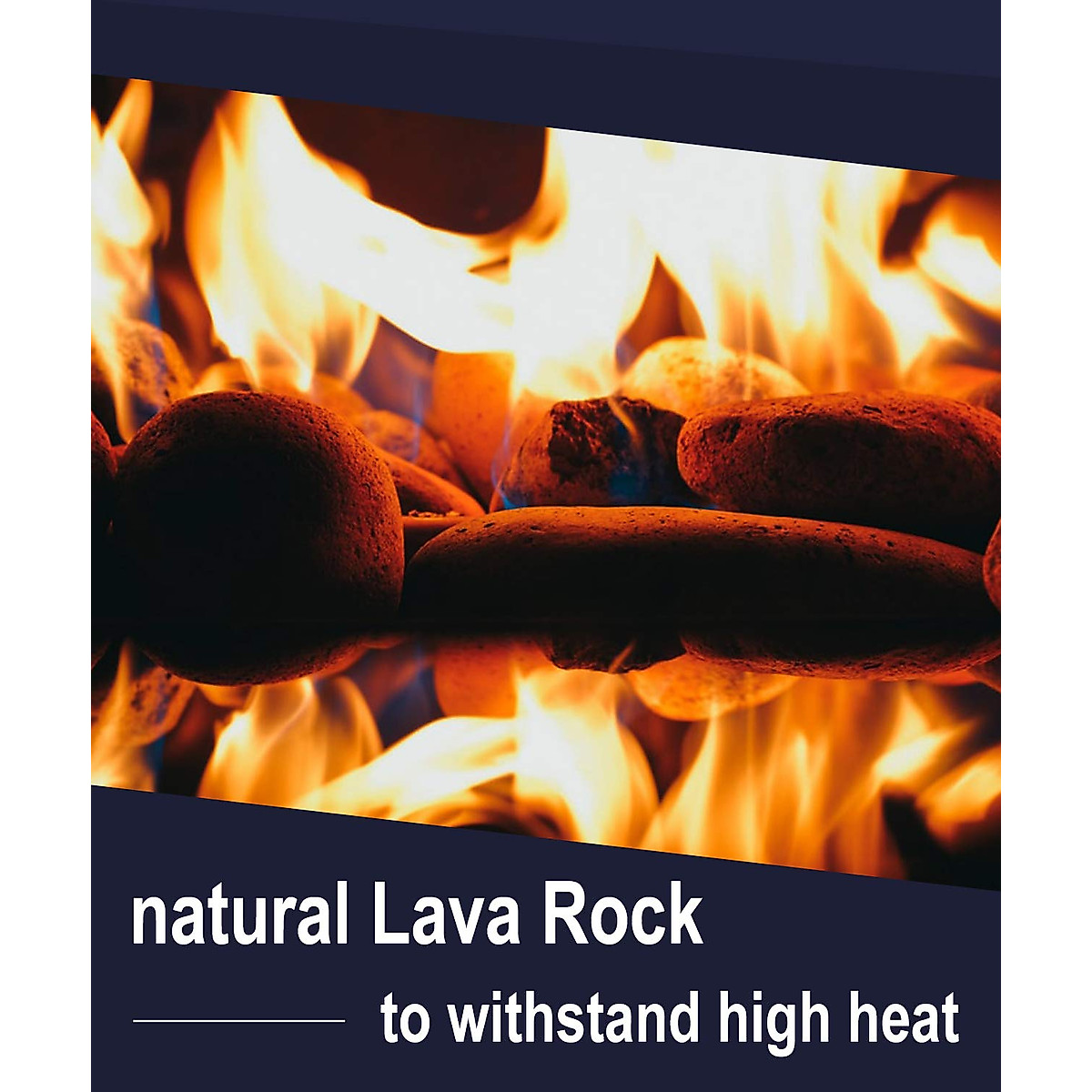 GASPRO 10 Pound Lava Rocks and 10 Piece Small Size Ceramic Fireplace Logs for All Types Fireplace and Fire Pit