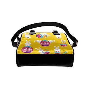 InterestPrint Easter Rabbit and Egg Custom Unique Women's PU Leather Shoulder Bags Handbags